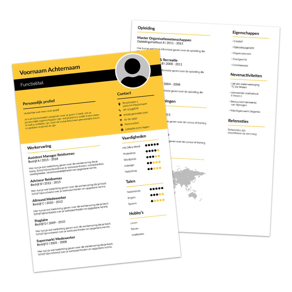 Cv templates (gratis) in Word: perfect cv maken