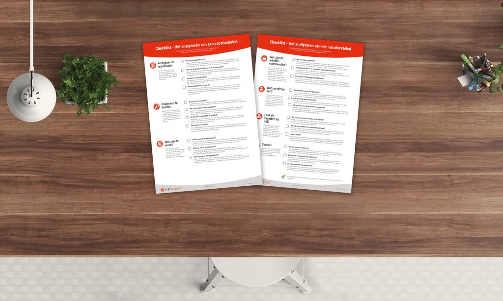 Checklists voor bij het solliciteren: download gratis! - WETALENT