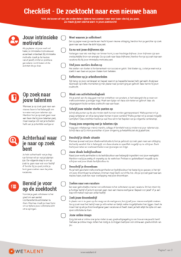 De zoektocht naar een nieuwe baan - Checklist & Tips